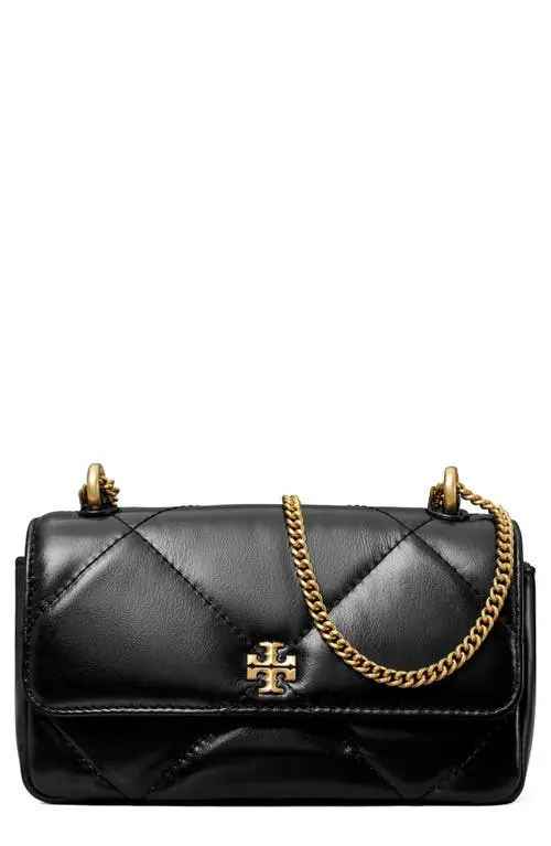 Tory Burch Kira Mini Quilted Leather Crossbody Bag - Black