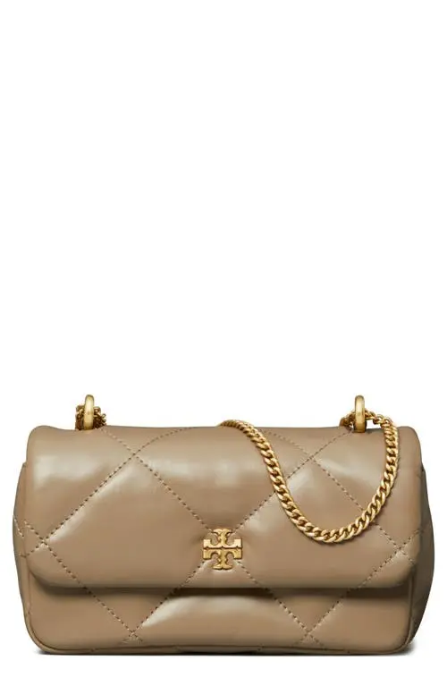 Tory Burch Kira Mini Quilted Leather Crossbody Bag - Taupe Oak