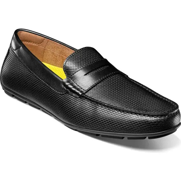 Florsheim Motor Moc Toe Penny Loafer - Black