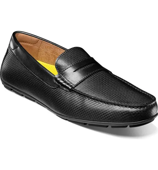 Florsheim Motor Moc Toe Penny Loafer - Black