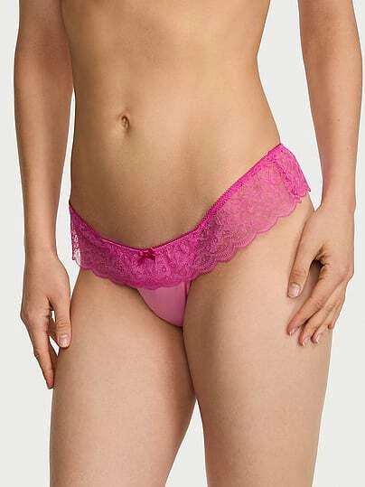 Victoria's Secret Tease Fresh Squeezed Hardware Thong Panty - Pink