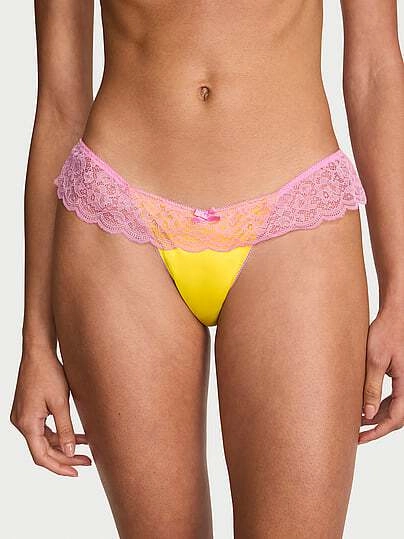 Victoria's Secret Tease Fresh Squeezed Hardware Thong Panty - Yellow