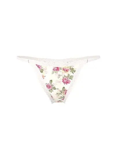 Victoria's Secret The Lacie Lace-up Bow String Thong Panty - Floral