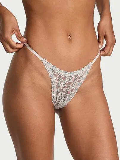 Victoria's Secret The Lacie Lace String Thong Panty - Print