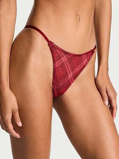 Victoria's Secret The Lacie Lace Strappy-back String Thong Panty - Print