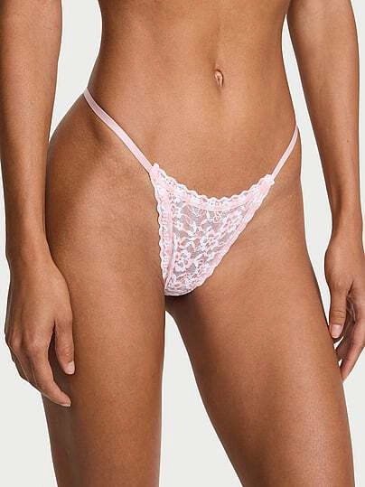 Victoria's Secret The Lacie Lace String Thong Panty - Print