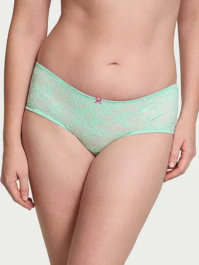 Victoria's Secret Tease Sheer Dot High-leg Cheeky Panty - Green
