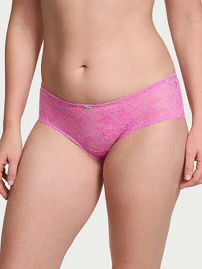 Victoria's Secret Tease Sheer Dot High-leg Cheeky Panty - Pink
