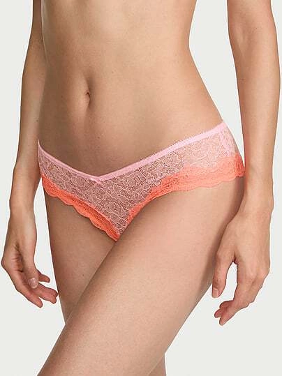 Victoria's Secret Tease Fresh Squeezed Embroidery Cheeky Panty - Pink