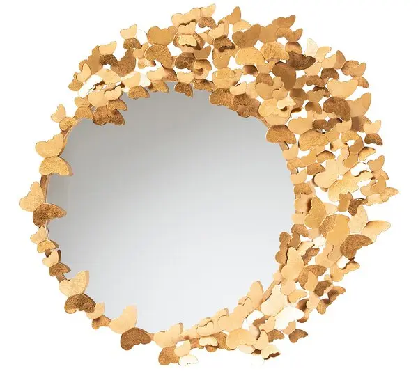 BAXTON STUDIO Tauriel Goldleaf Metal Accent Wal L Mirror - One-color
