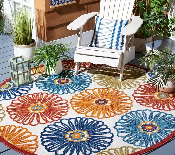 SAFAVIEH Cabana 801 Series 6'-7' X 6'-7' Round - One-color