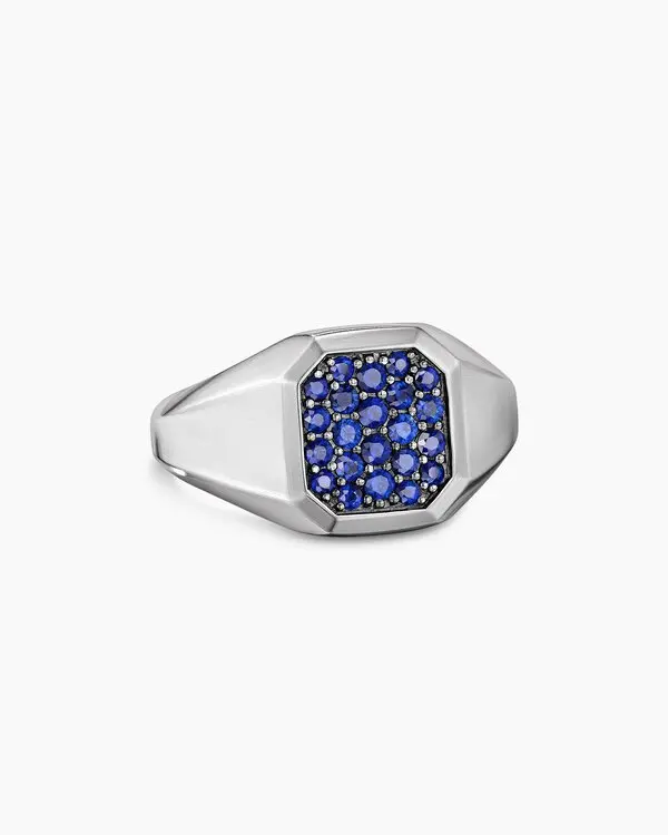 David Yurman Streamline® Signet Ring - Sapphire
