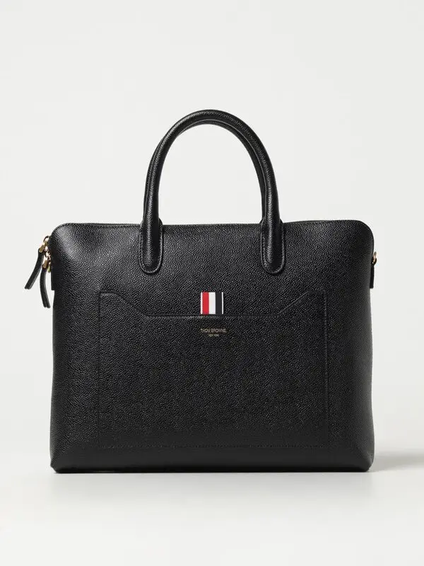 Thom Browne Grained Leather Bag - Black