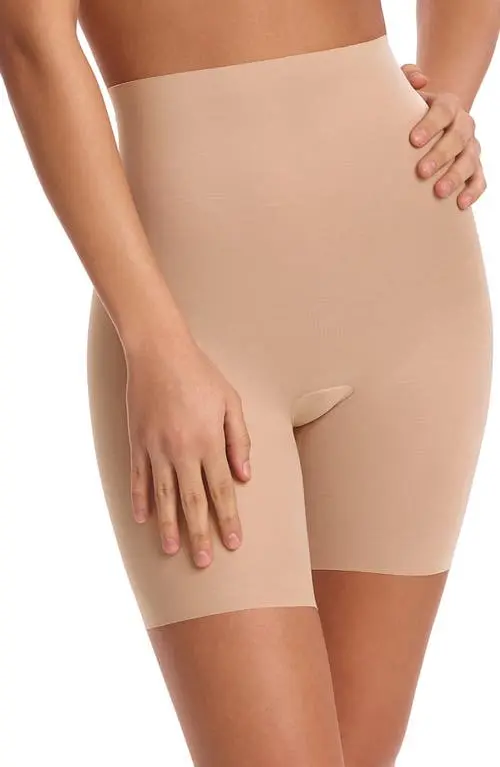 Commando Featherlight Control High Waist Shaping Shorts - Beige