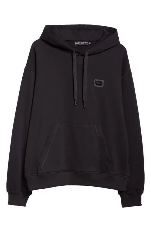 Dolce & Gabbana Logo Cotton Hoodie - N0000 Nero