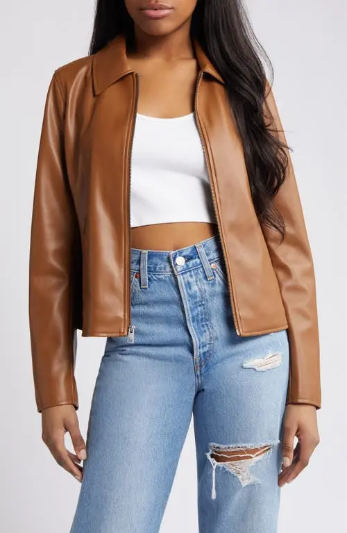 LEVI'S Racer Faux Leather Jacket - Toffee