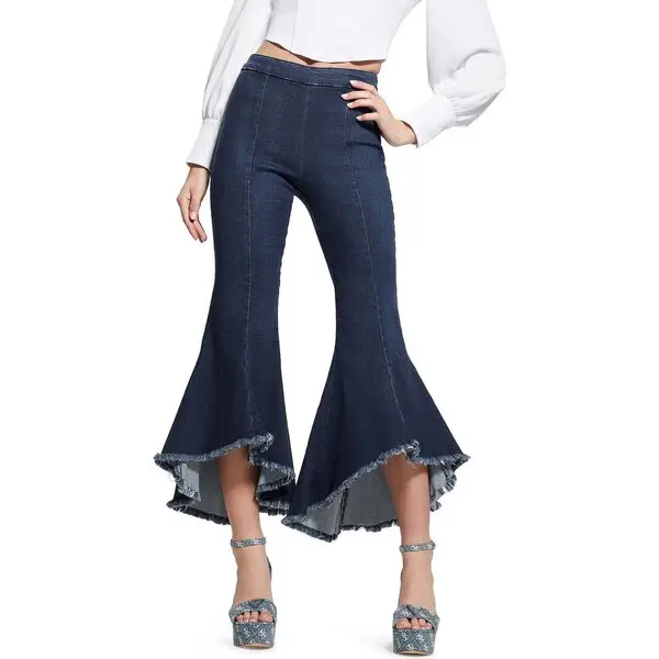 Guess Sofia 1981 Frayed Ankle Flare Jeans