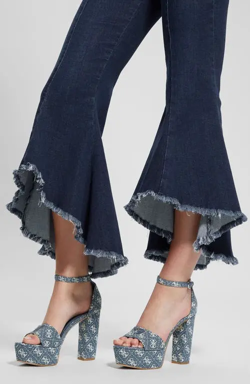 Guess Sofia 1981 Frayed Ankle Flare Jeans