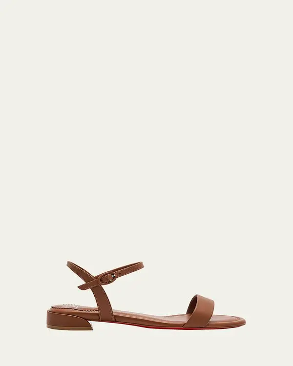 CHRISTIAN LOUBOUTIN Sweet Jane Ankle-strap Sandals - Cuoio