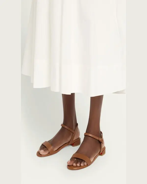 CHRISTIAN LOUBOUTIN Sweet Jane Ankle-strap Sandals - Cuoio
