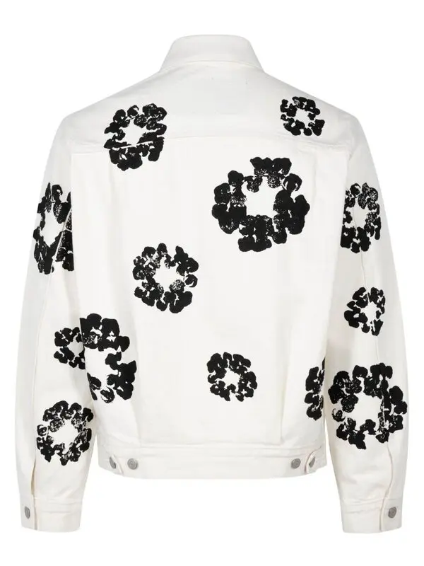 DENIM TEARS X Levi's Wreath-print Denim Jacket - White
