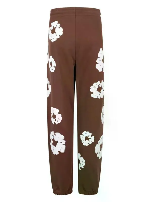DENIM TEARS Graphic Print Track Pants - Brown