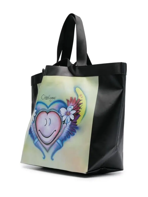 Ottolinger Large Skull-Print Tote Bag - Black | Editorialist