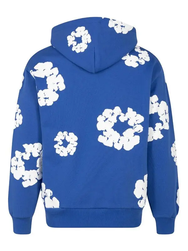 DENIM TEARS Wreath-print Cotton Hoodie