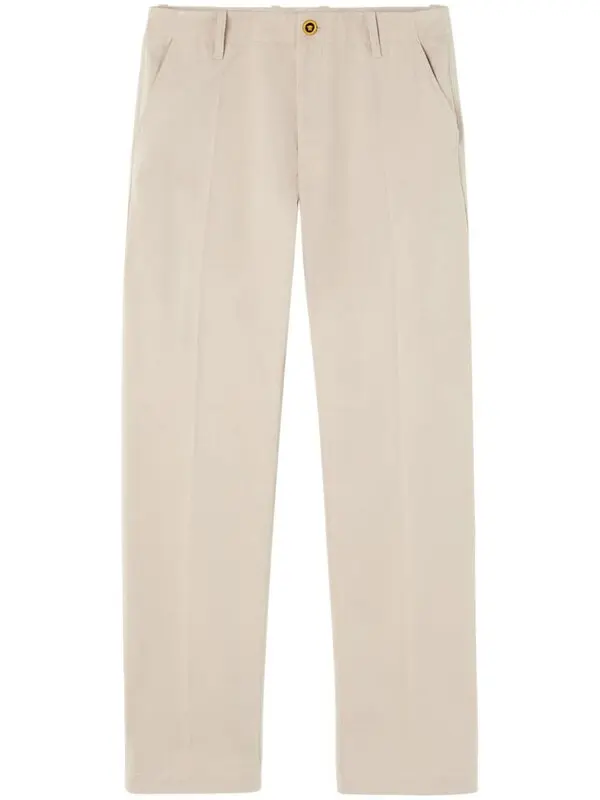 Versace Logo-embroidered Straight-leg Trousers