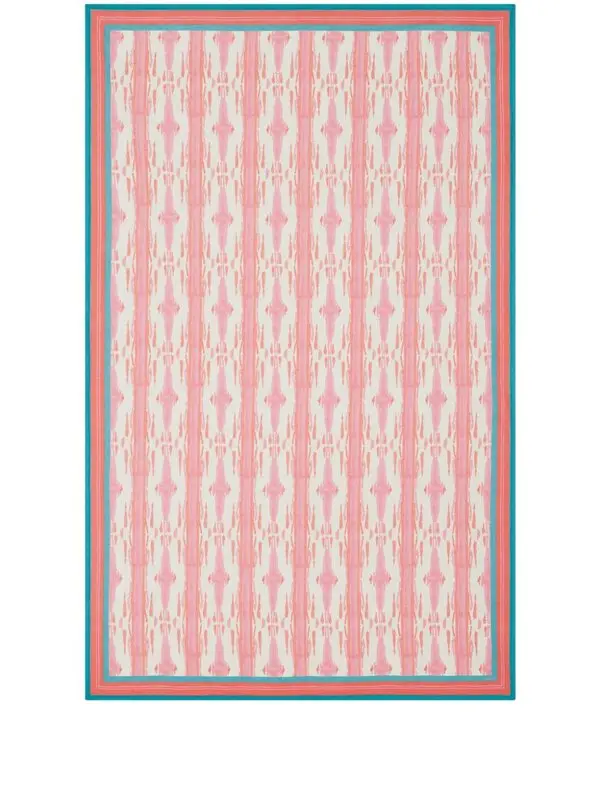 LISA CORTI Abstract-print Cotton Table Cloth - Pink