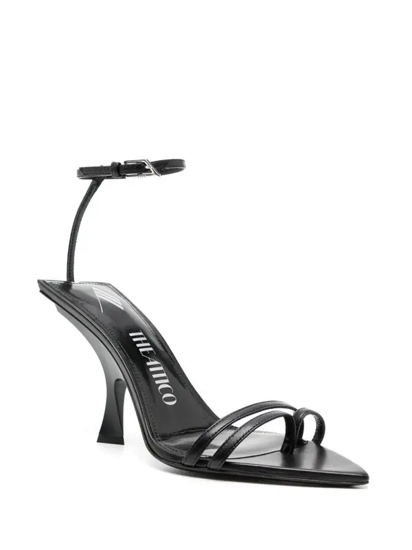 Attico Ester 95mm Leather Sandals - Black