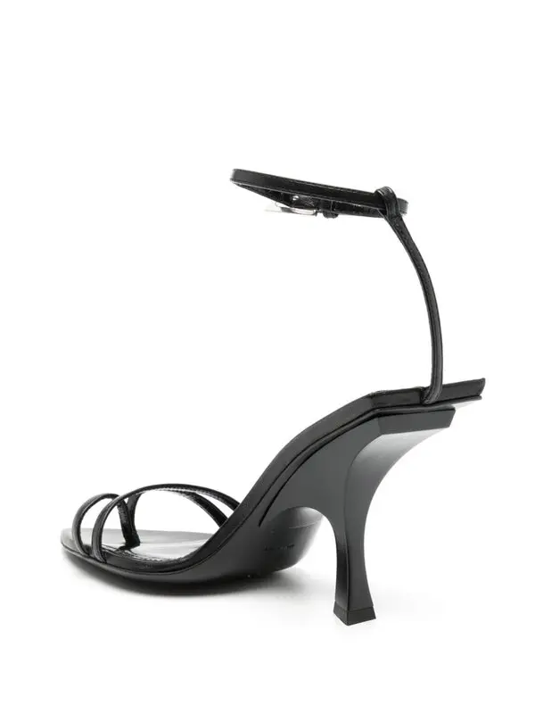 Attico Ester 95mm Leather Sandals - Black