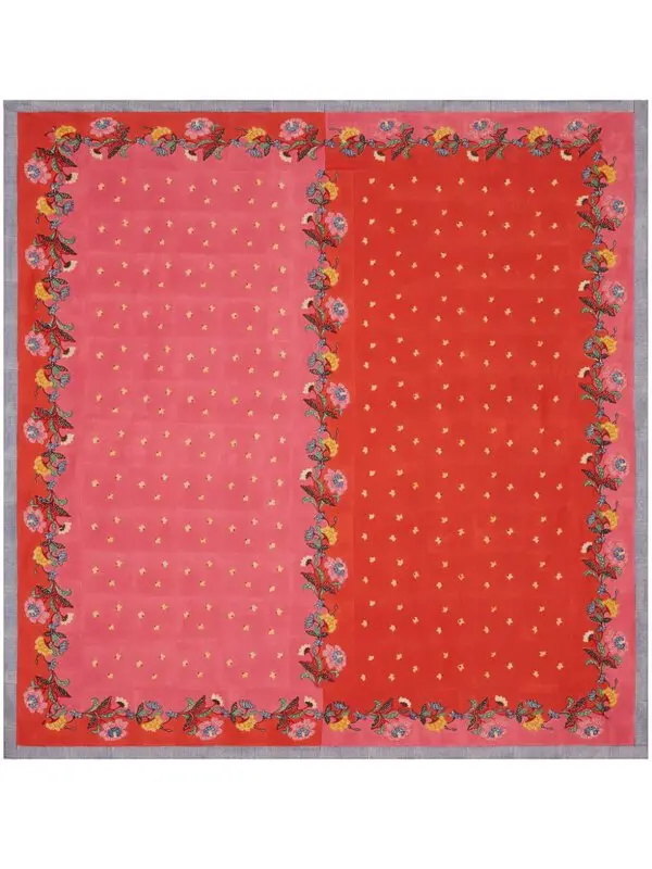 LISA CORTI Floral-print Cotton Table Cloth - Pink
