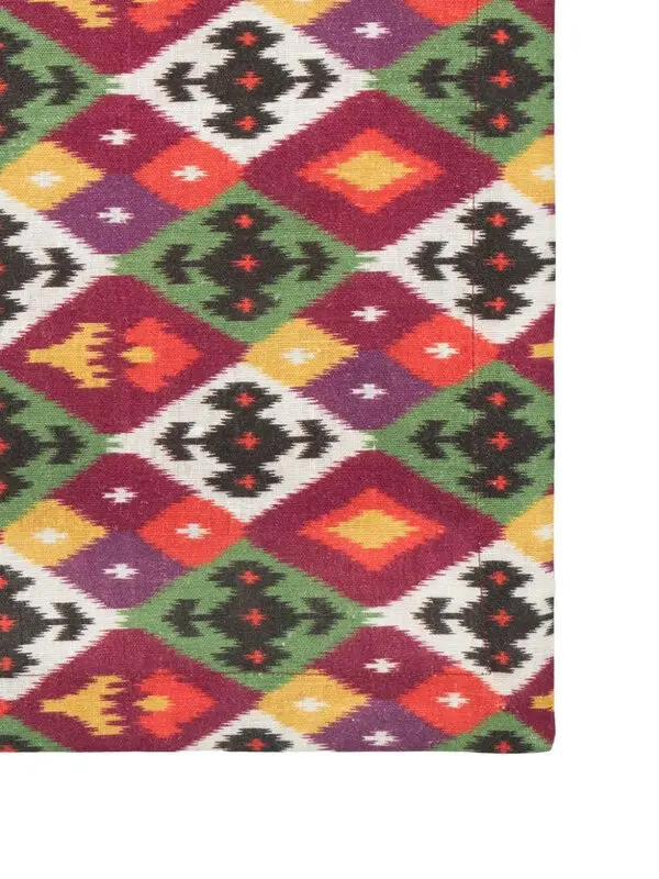 CABANA Diamond Ikat Linen Tablecloth