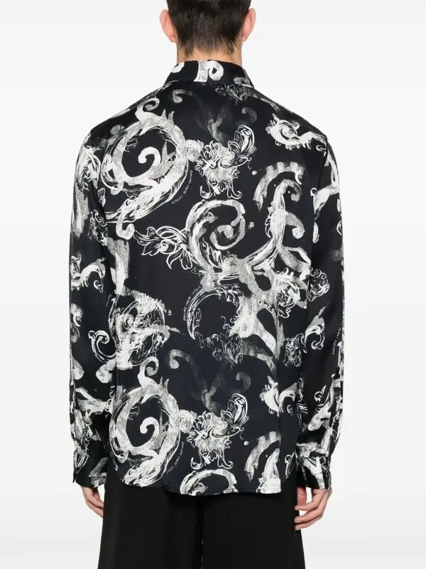 Versace Watercolour Baroque-pattern Shirt
