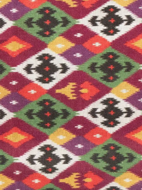 CABANA Diamond Ikat Linen Square Tablecloth