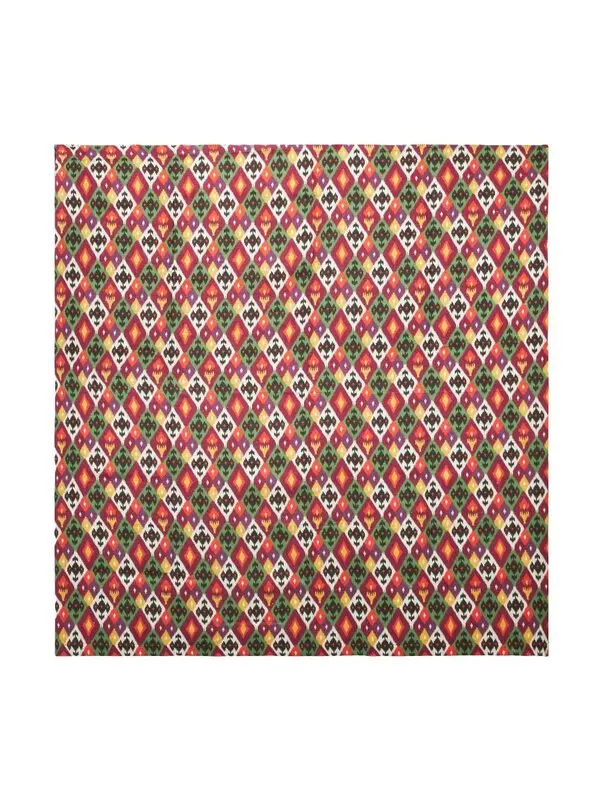 CABANA Diamond Ikat Linen Square Tablecloth