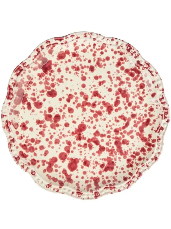 CABANA Speckled Dessert Plate - Red