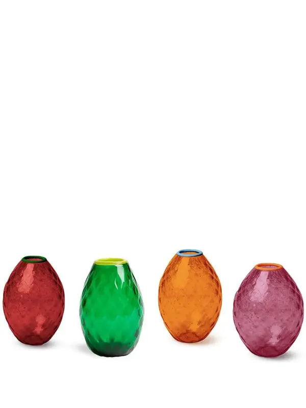 La DoubleJ Baby Egg Faceted Vase - Orange