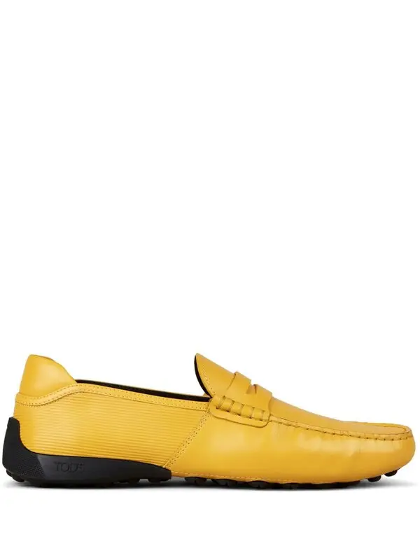 TOD'S X Automobili Lamborghini Leather Driving Shoes - Yellow