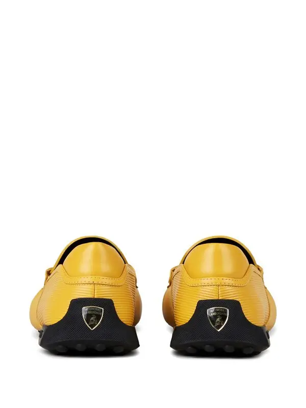 TOD'S X Automobili Lamborghini Leather Driving Shoes - Yellow