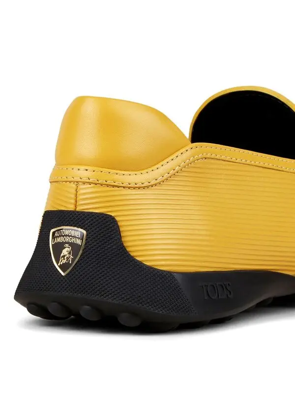 TOD'S X Automobili Lamborghini Leather Driving Shoes - Yellow