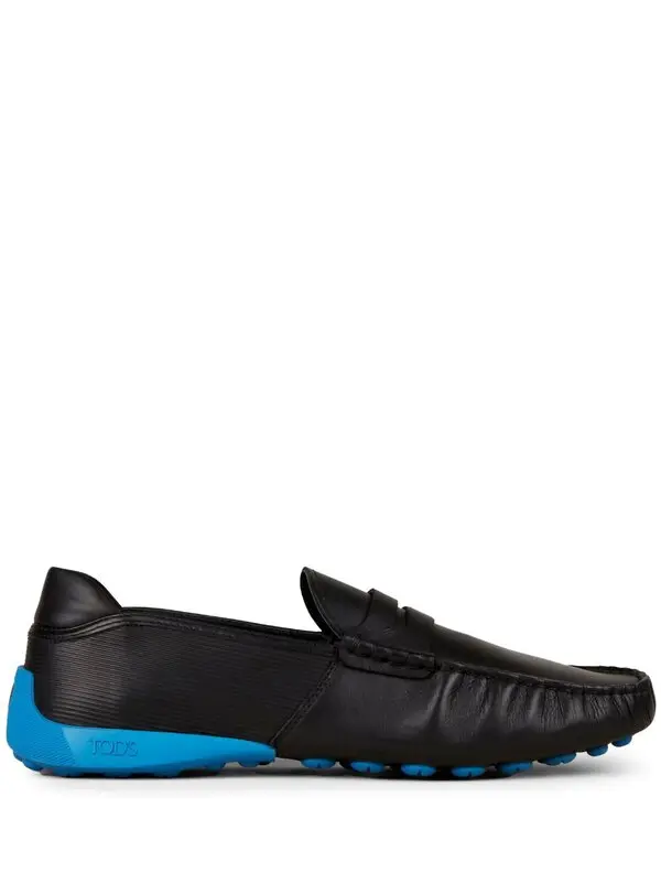 TOD'S Automobili Lamborghini Leather Driving Shoes - Black