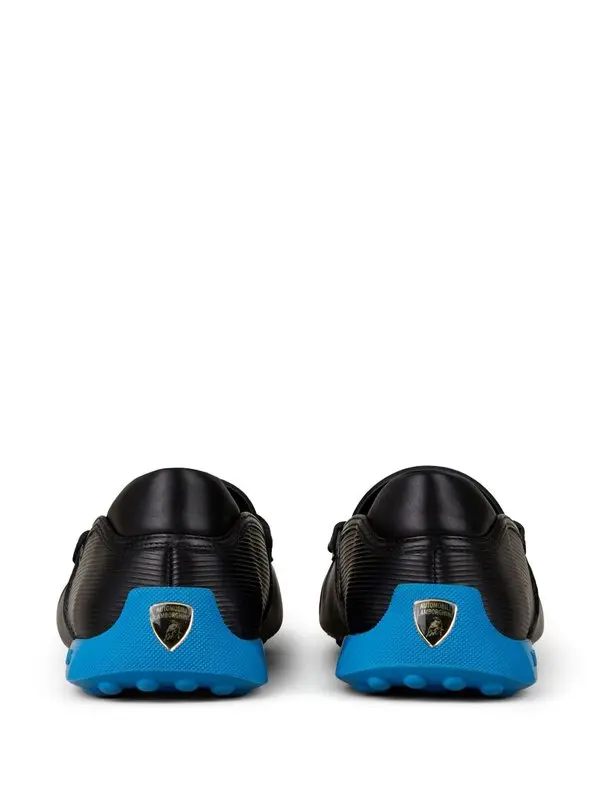 TOD'S Automobili Lamborghini Leather Driving Shoes - Black