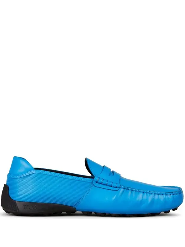 TOD'S X Automobili Lamborghini Leather Driving Loafers - Blue