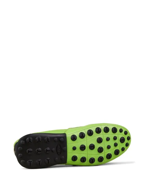 TOD'S Automobili Lamborghini Leather Driving Shoes - Green