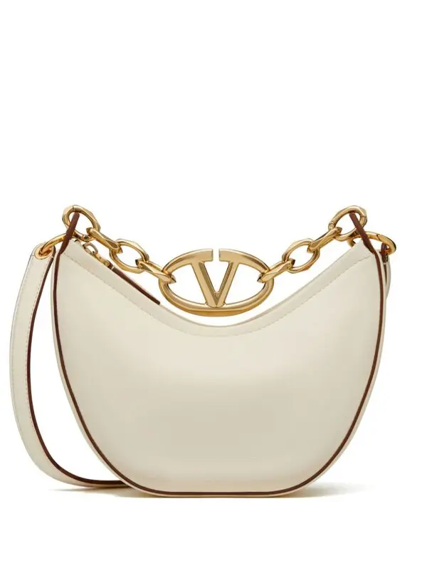 Valentino Garavani Mini Vlogo Moon Bag - Neutrals