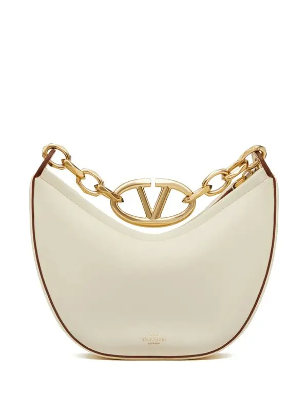 Valentino Garavani Mini Vlogo Moon Bag - Neutrals