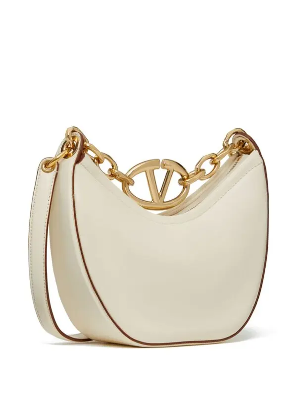 Valentino Garavani Mini Vlogo Moon Bag - Neutrals
