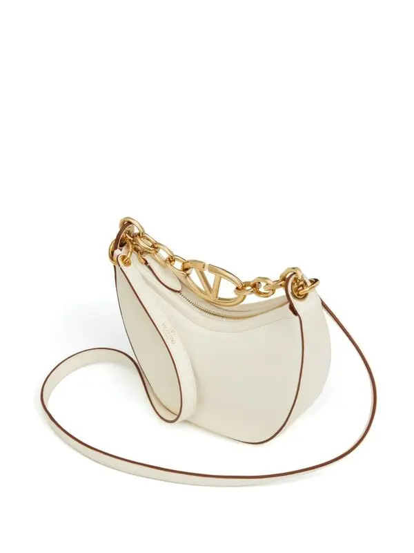Valentino Garavani Mini Vlogo Moon Bag - Neutrals